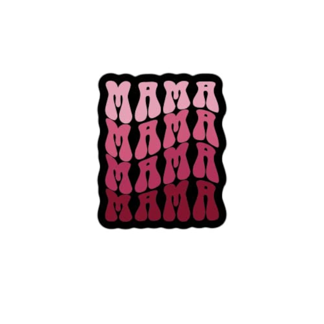 Mama Pink Lettering Sticker Waterproof - Etsy