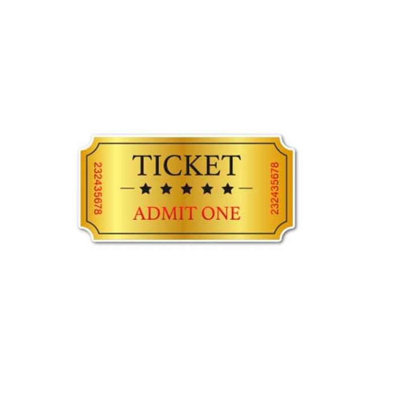Golden Ticket Admit One Gag Gift 3 Tickets Included - Etsy