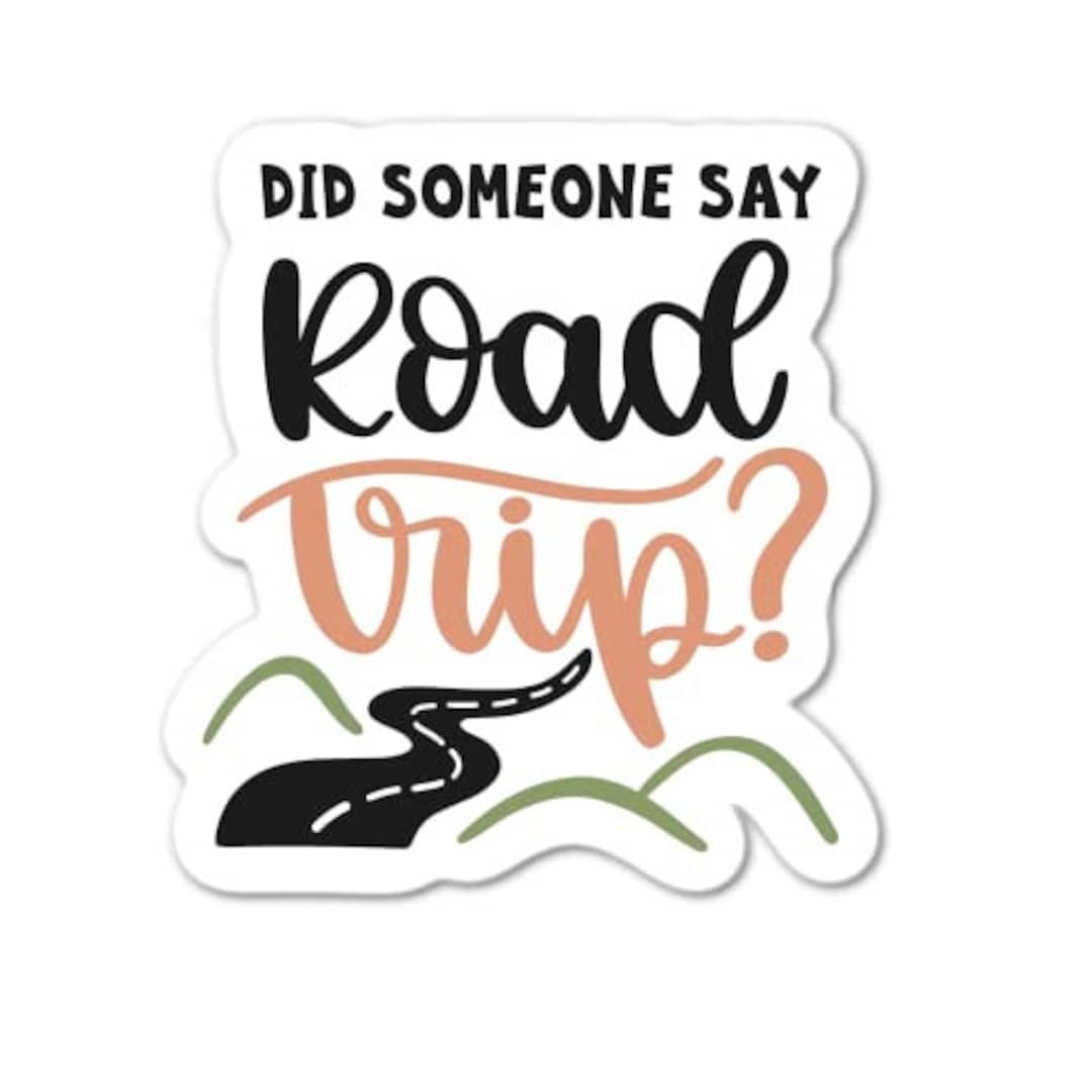 Road Trip Vacation Travel Waterproof Sticker Decal - Etsy