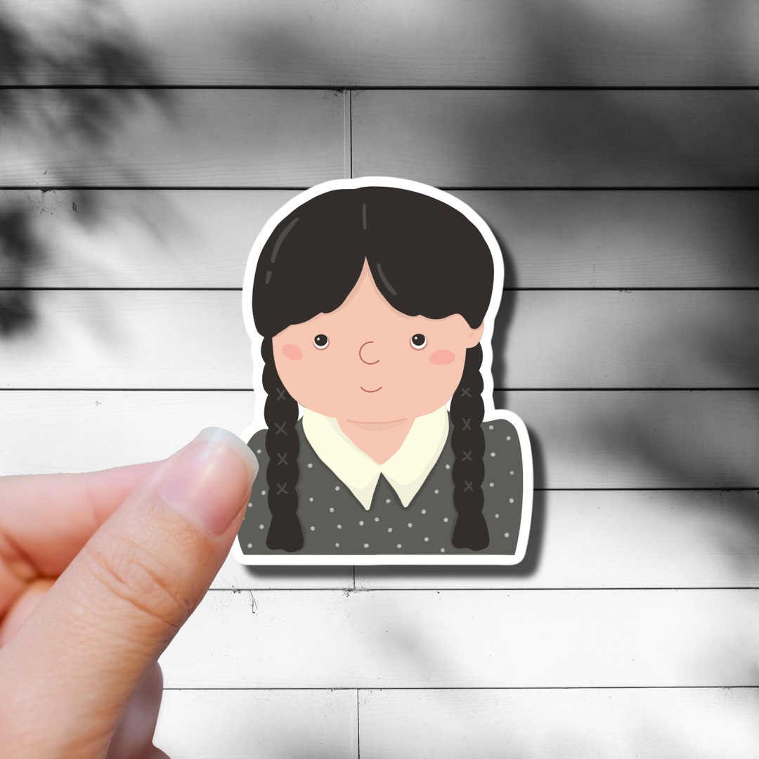 Wednesday Addams Cartoon Waterproof Sticker Decal - Etsy