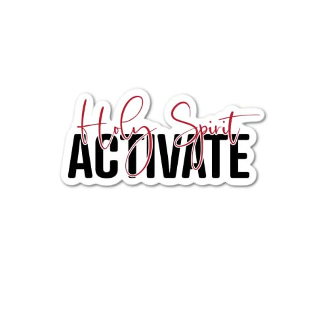 Holy Spirit Activate Funny Christian Jesus God Waterproof Sticker - Etsy