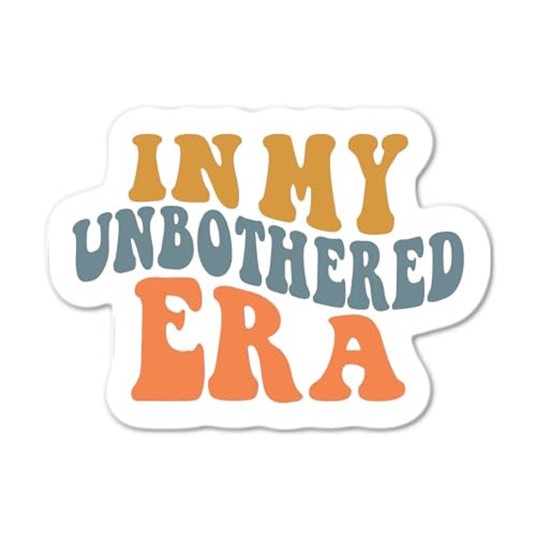 In My Unbothered Era Sticker Wavy Text Decal - Etsy
