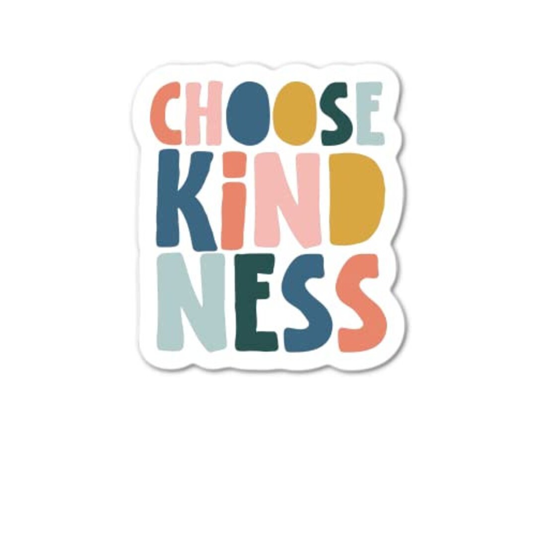 Choose Kindness Modern Boho Waterproof Sticker - Etsy