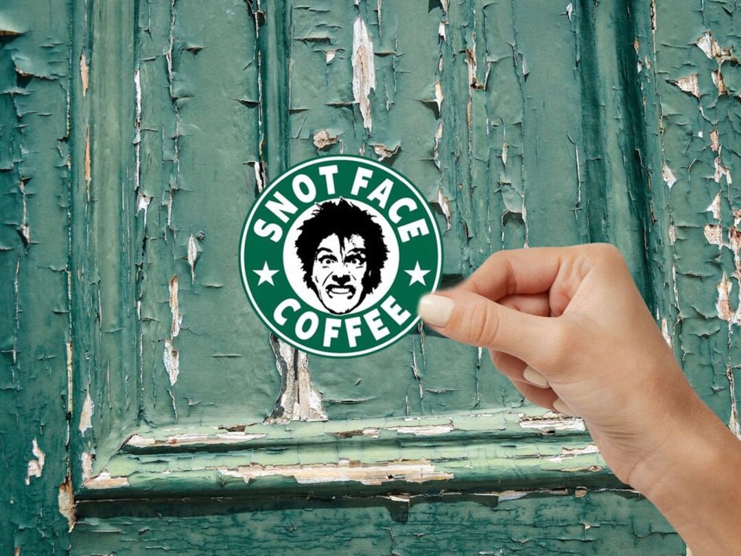 Snot Face Coffee Decal for Mug Bottles Cups Waterproof Sticker 90's ...