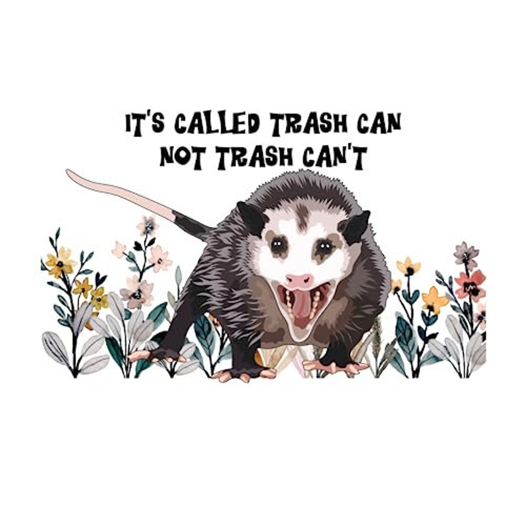 It's Called Trash Can Not Trash Can't Funny Cute Opossum Sticker Decal ...