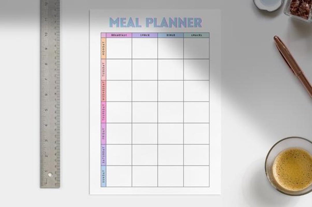 Printable Weekly Meal Planner | Instant Download | Meal Prep Organiser ...