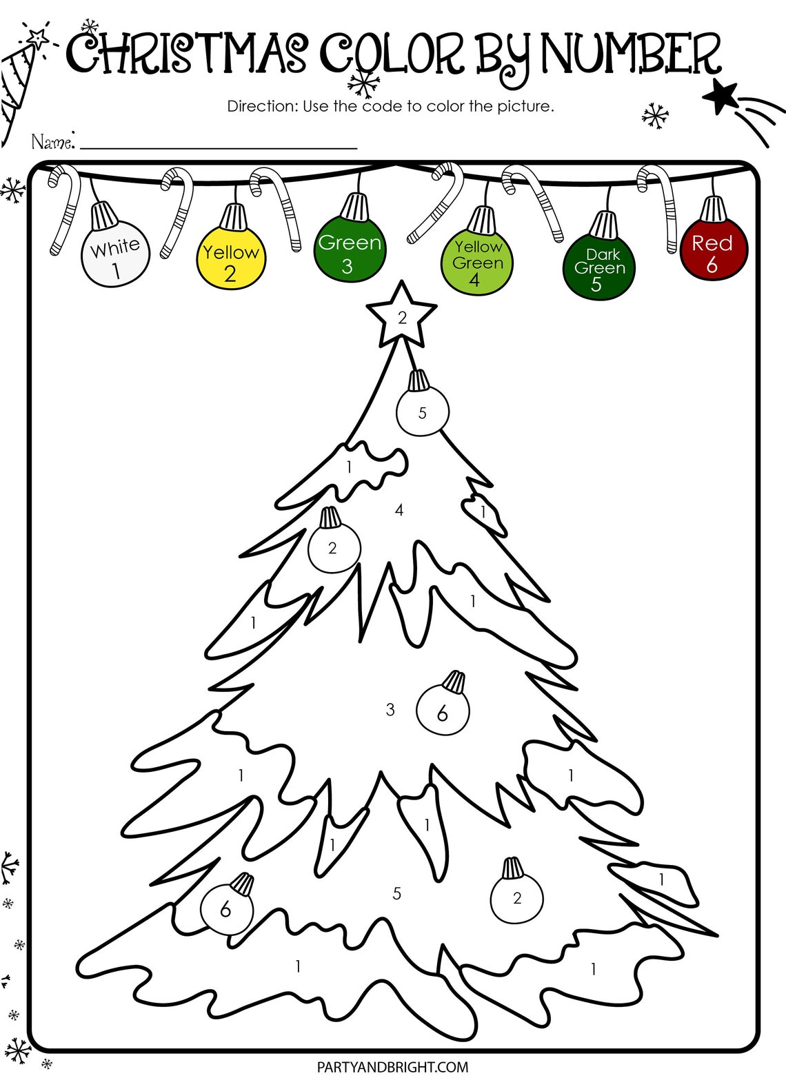 Christmas Color by Number Printable PDF | Holiday Coloring Sheets ...