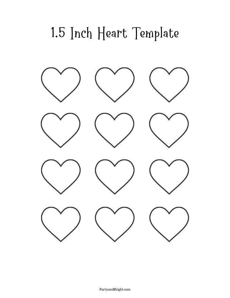 Hearts Template Pack, Printable Heart Templates for Crafts + Decor ...