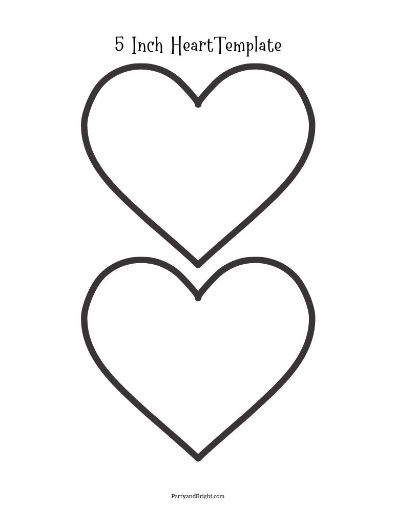 Hearts Template Pack, Printable Heart Templates for Crafts + Decor ...