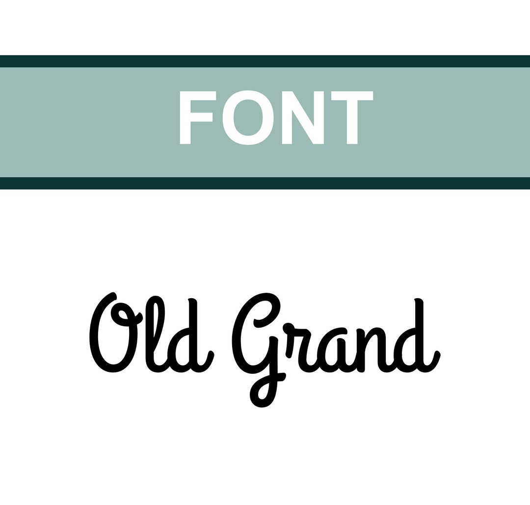 4 Sizes old Grand Vintage Script Handwritten - Etsy
