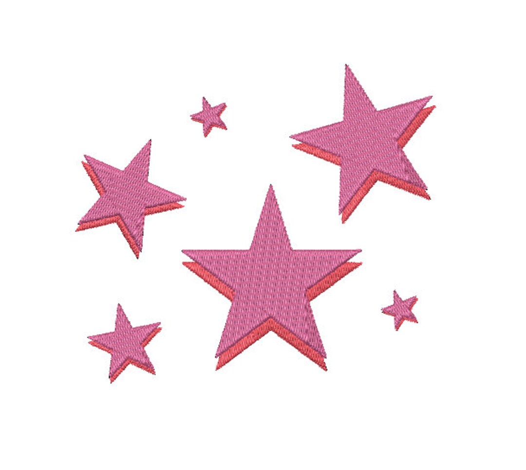 Shadow Star 5 Sizes Digital Embroidery File - Etsy