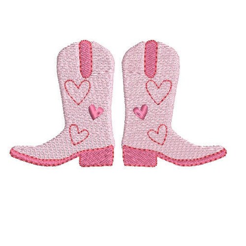 Fabulous Heart Boots 4 Sizes Digital Embroidery File - Etsy