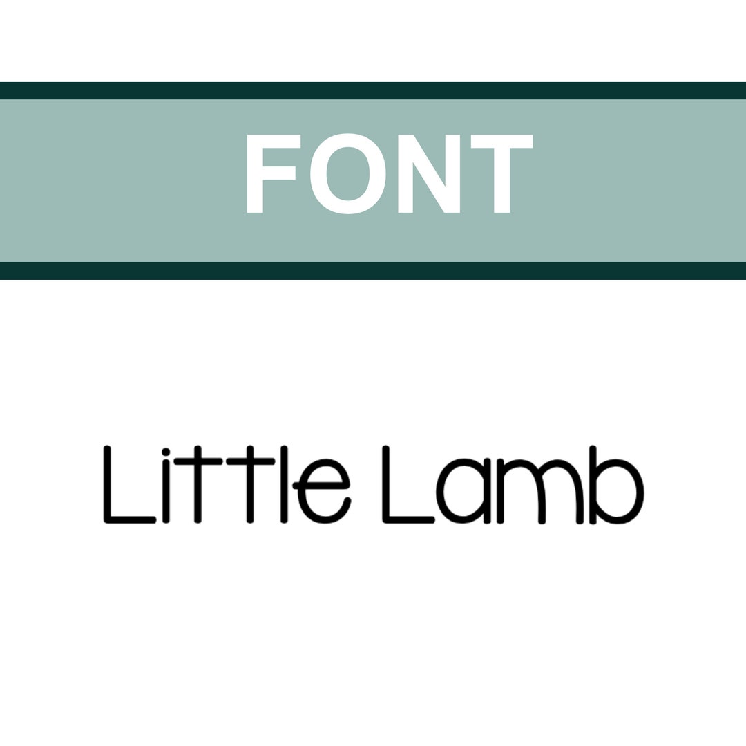 Font: little Lamb 5 Sizes With Numbers & - Etsy
