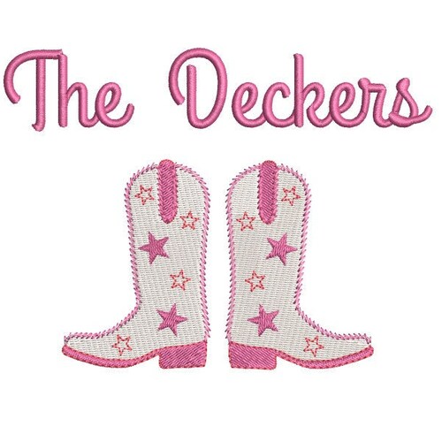 Fabulous Heart Boots 4 Sizes Digital Embroidery File - Etsy