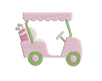Golf Cart Embroidery | Etsy