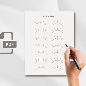 Lash Mapping Sheets, Lash Mapping Templates, Lash Mapping Guide ...