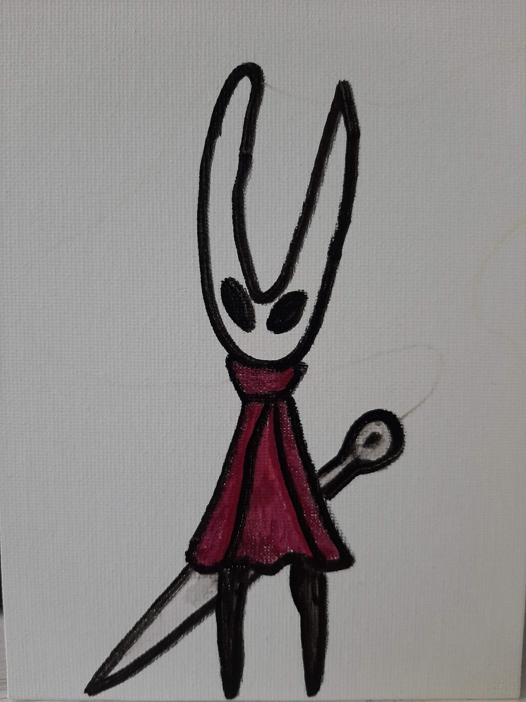 Hollow Knight Hornet Custom Drawing on 5x7 Canvas - Etsy