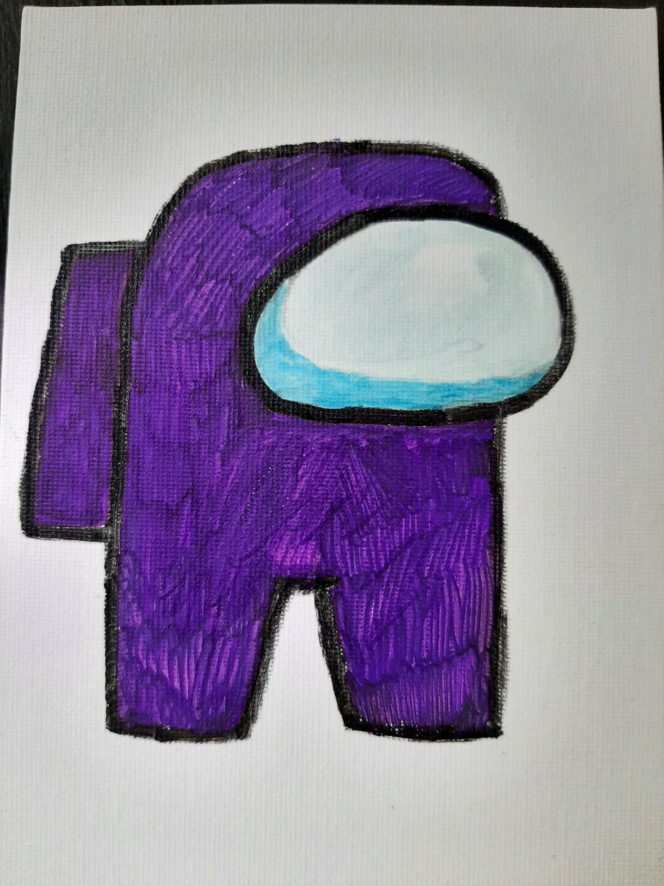 Purple Crewmate Among Us Custom Artwork - Etsy