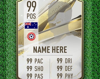 Personalized FIFA Ultimate Team FUT Card Football Soccer Fan Customized ...