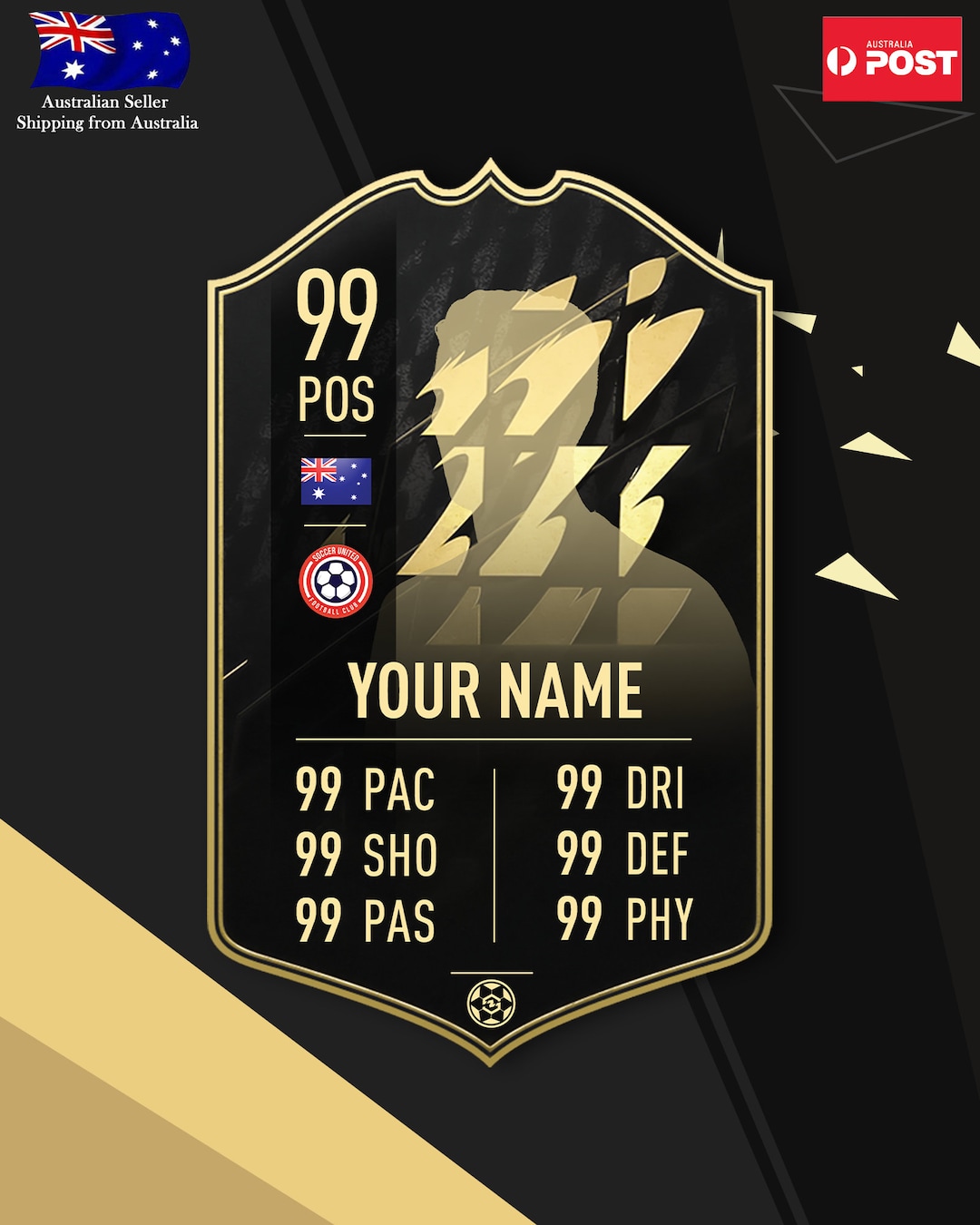 Personalized FIFA Ultimate Team FUT Card Football Soccer Fan Customized ...