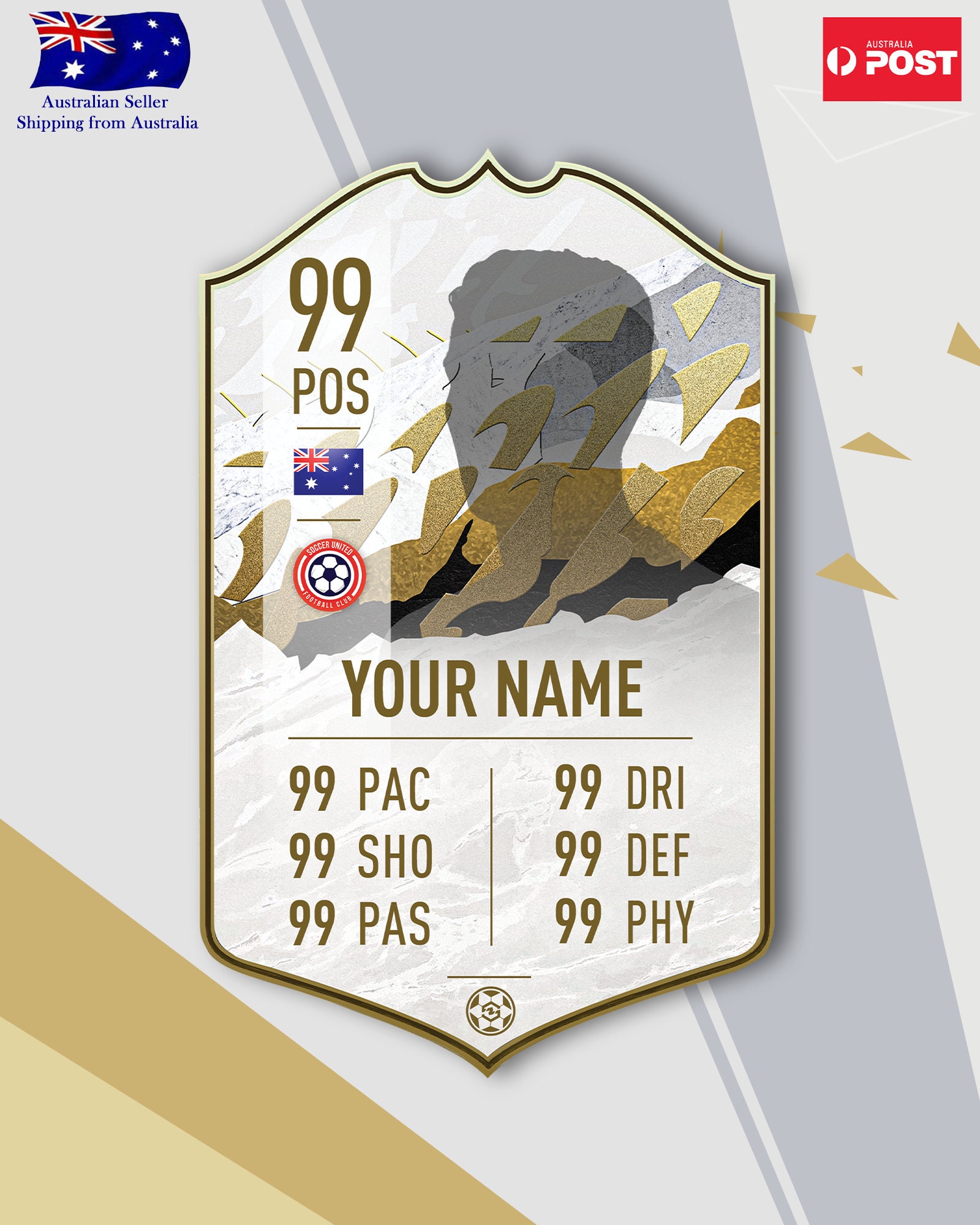 Personalized FIFA Ultimate Team FUT Card Football Soccer Fan Customized ...