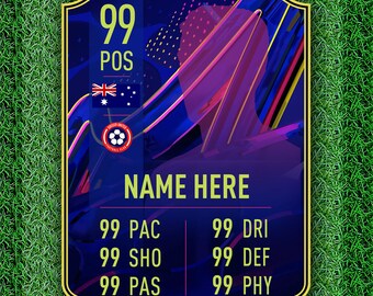 Personalized FIFA Ultimate Team FUT Card Football Soccer Fan Customized ...