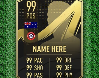 Personalized FIFA Ultimate Team FUT Card Football Soccer Fan Customized ...