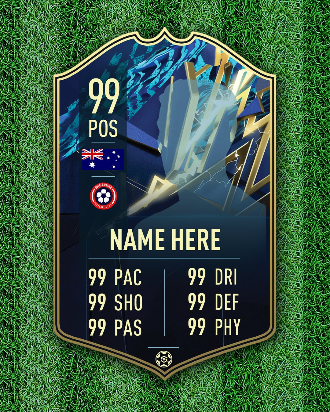 Personalized FIFA Ultimate Team FUT Card Football Soccer Fan Customized ...