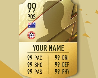 Personalized FIFA Ultimate Team FUT Card Football Soccer Fan Customized ...