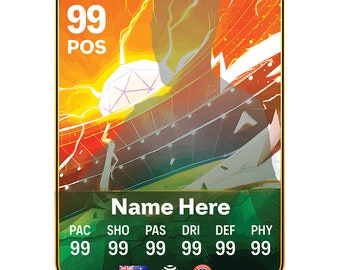 Personalized FIFA Ultimate Team FUT Card Football Soccer Fan Customized ...