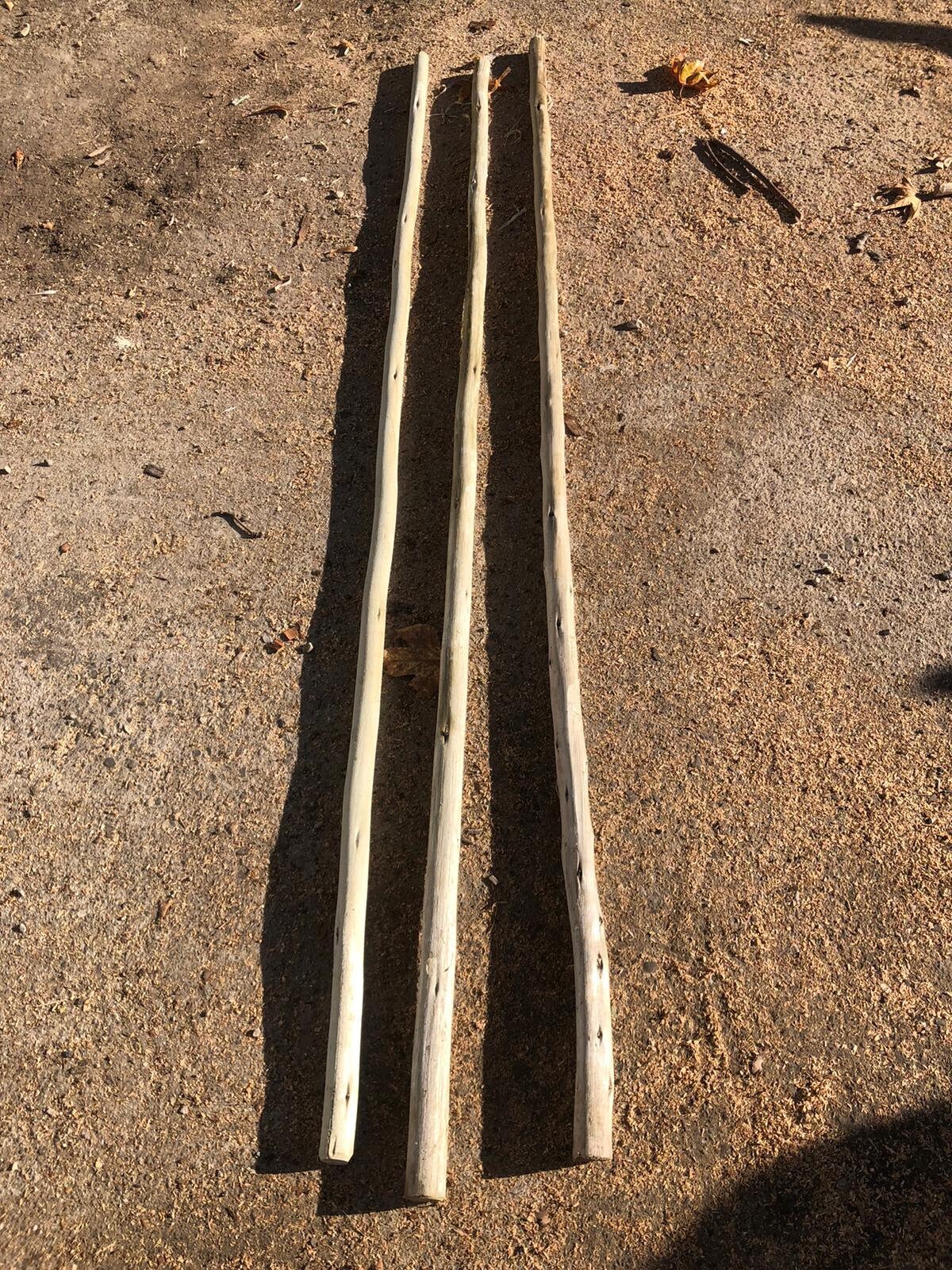 Set of 3 Branches of Debarked Wood With a Length of 2m30 to - Etsy