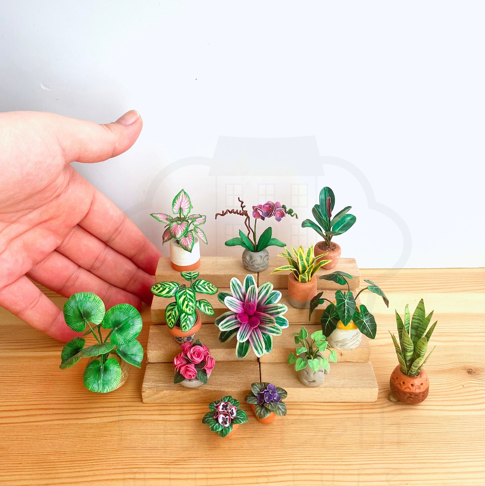 Dollhouse Miniatures Plants Printable 1:12 Scale. 13 Different, Paper ...