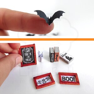 Miniature Printable Halloween Decorations Set. Dollhouse 1:12 Scale ...