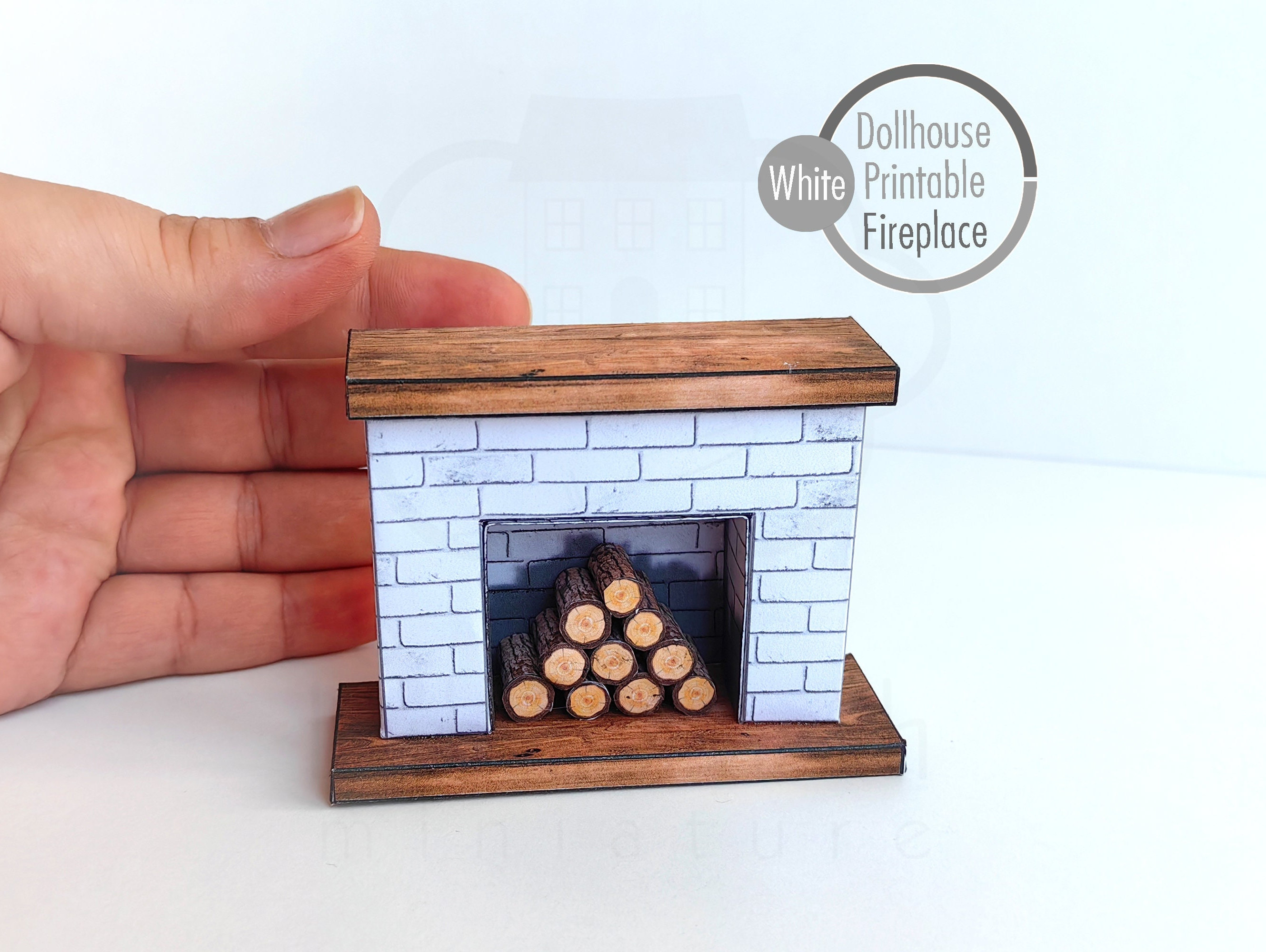 Printable Dollhouse Fireplace