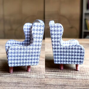 DIY Printable Armchair | Classic Houndstooth | Dollhouse Furniture PDF ...