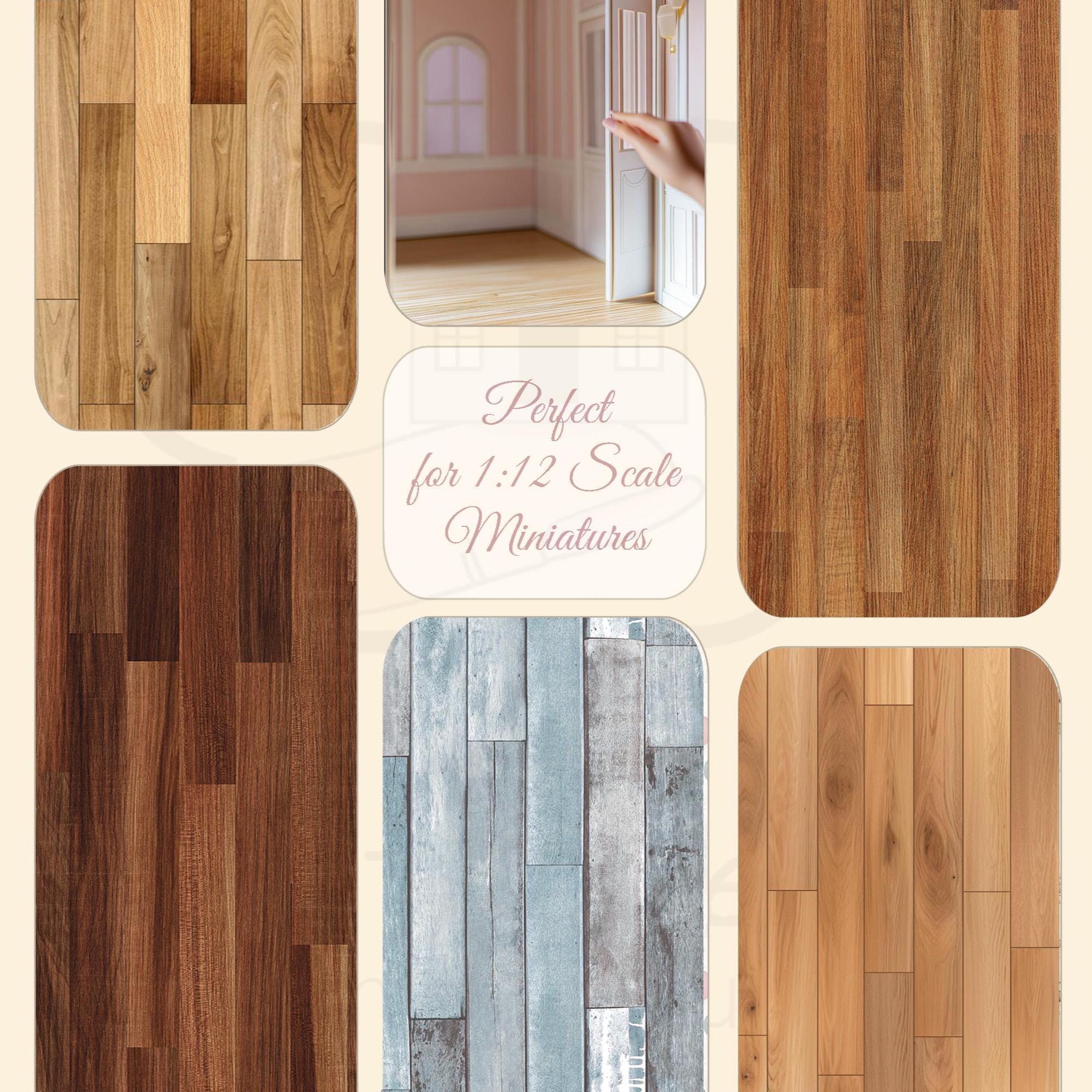 Printable Wood Flooring | 1:12 Scale Dollhouse Miniature | Straight ...