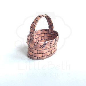 Miniature Printable Wicker Basket Papercraft for Dollhouse. 1.12 Scale ...