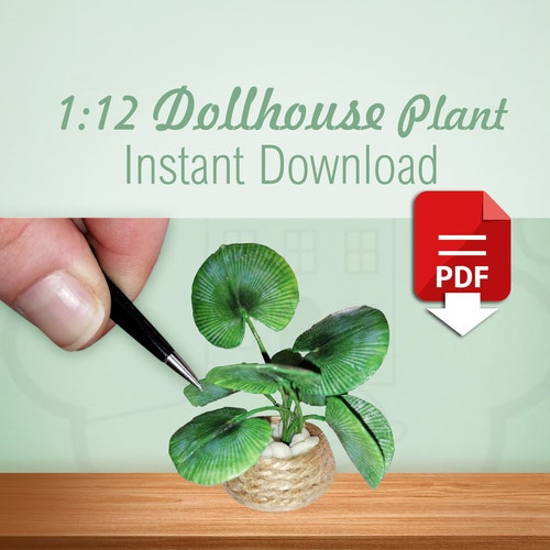 Digital Template Miniature Plant Leaf for Dollhouse 1:12 - Etsy