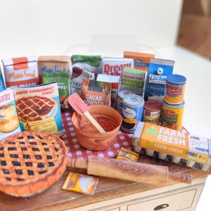 Dollhouse Printable Baking Set 1:12 Scale. 45 Pcs. Miniature Food ...