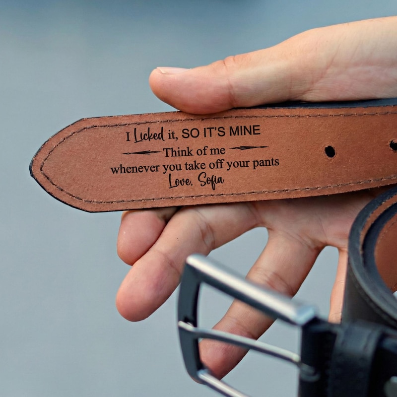 Mans Belt With Message - Etsy