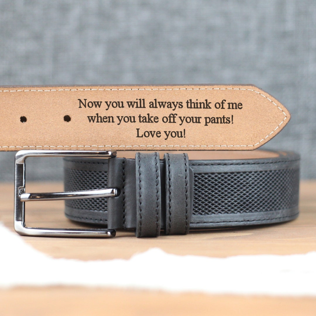 Custom Handmade Belt - Anniversary Gift - Father's Day Gift - Engraved ...