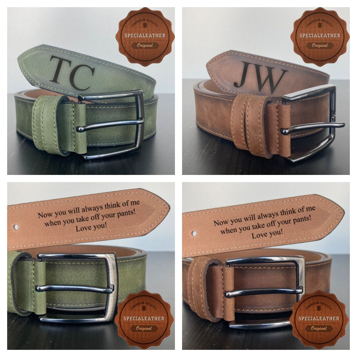 Custom Handmade Belt Anniversary Gift Engraved Leather - Etsy