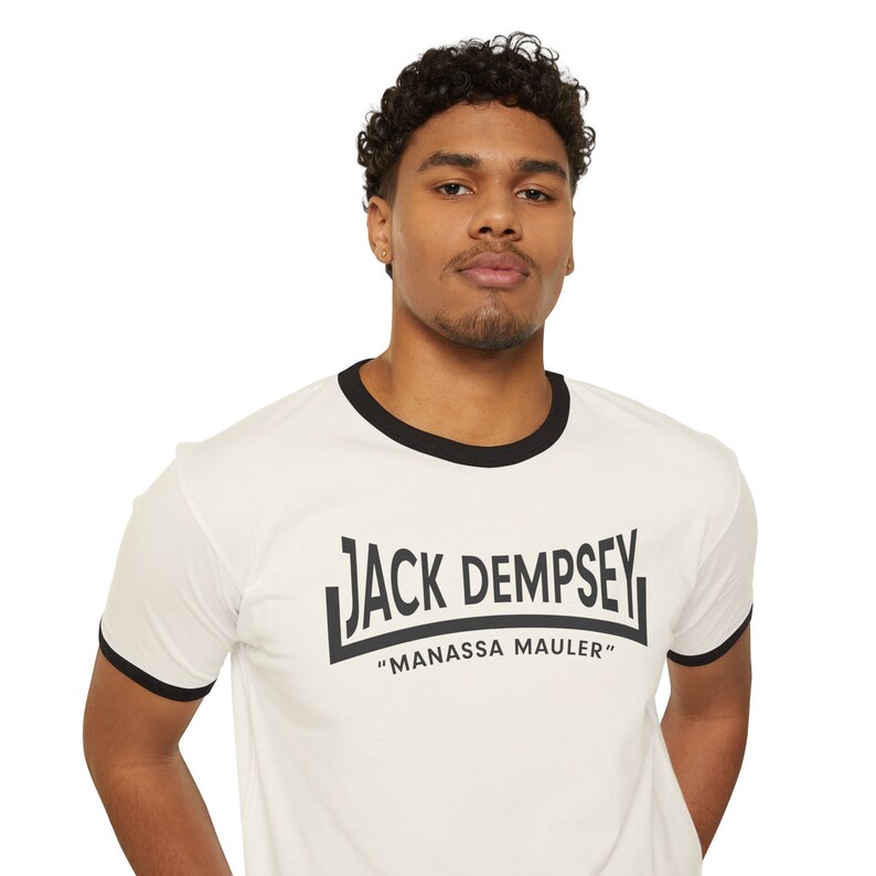 Jack Dempsey Boxer Boxing Heavyweight Manassa Mauler Retro Ringer T ...