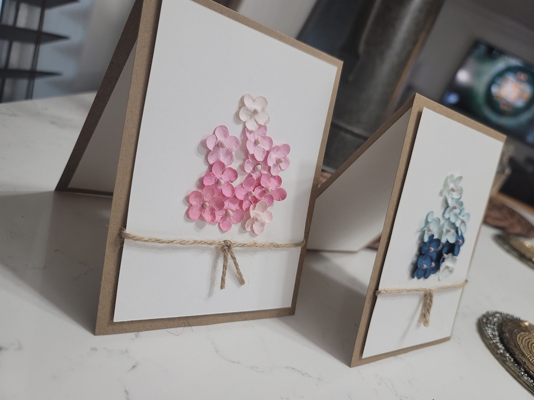 Paper Flowers Handmade Cards to Express Your Greetings. Blank Inside ...