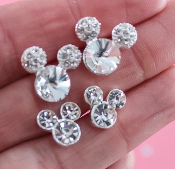 Set of 2 Disney Princess Crystal Rhinestone Mickey Minnie - Etsy