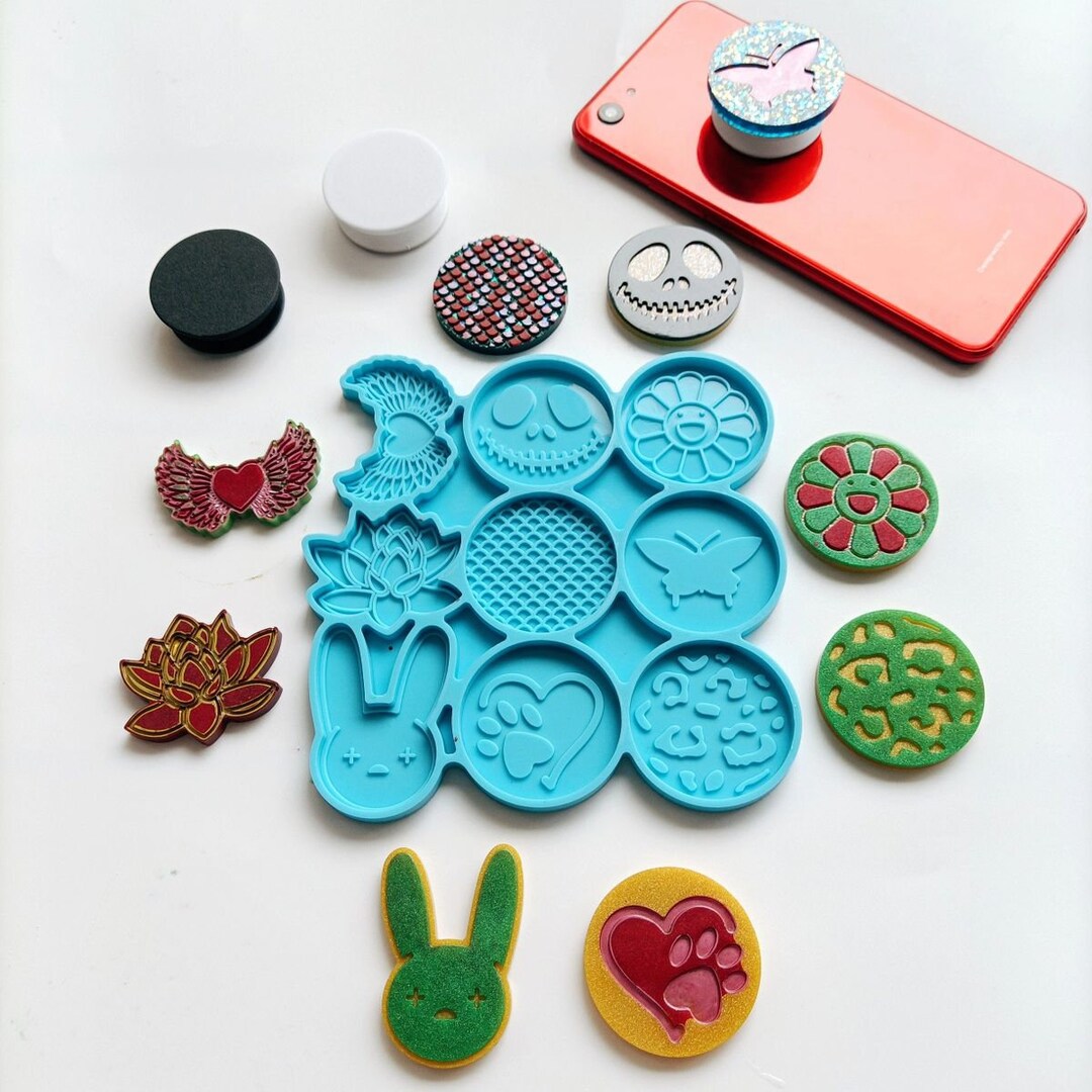 Mobile Phones Grip Molds Resin DIY Silicone Mold Option 1 - Etsy