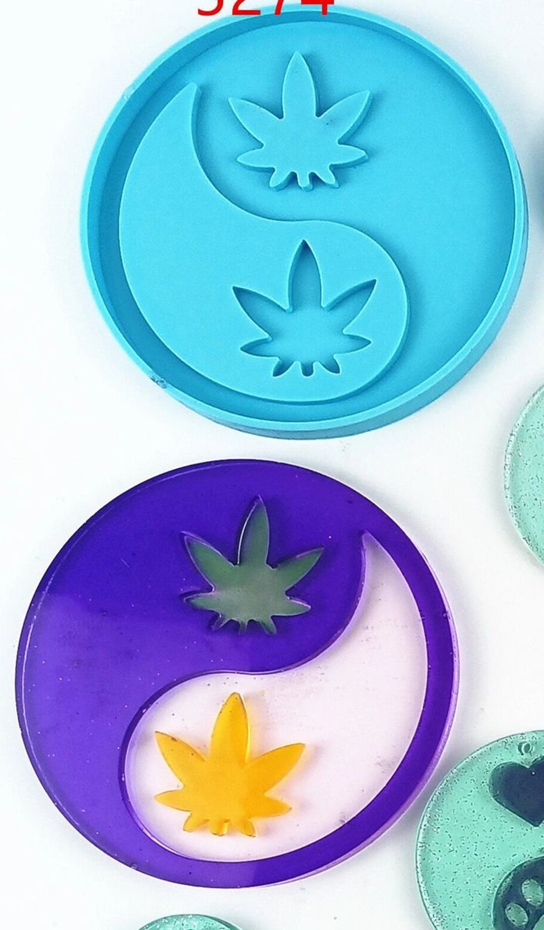 Bulk Lot of 23 Molds Ying Yang Mold Weed Coaster Silicone Mold - Etsy