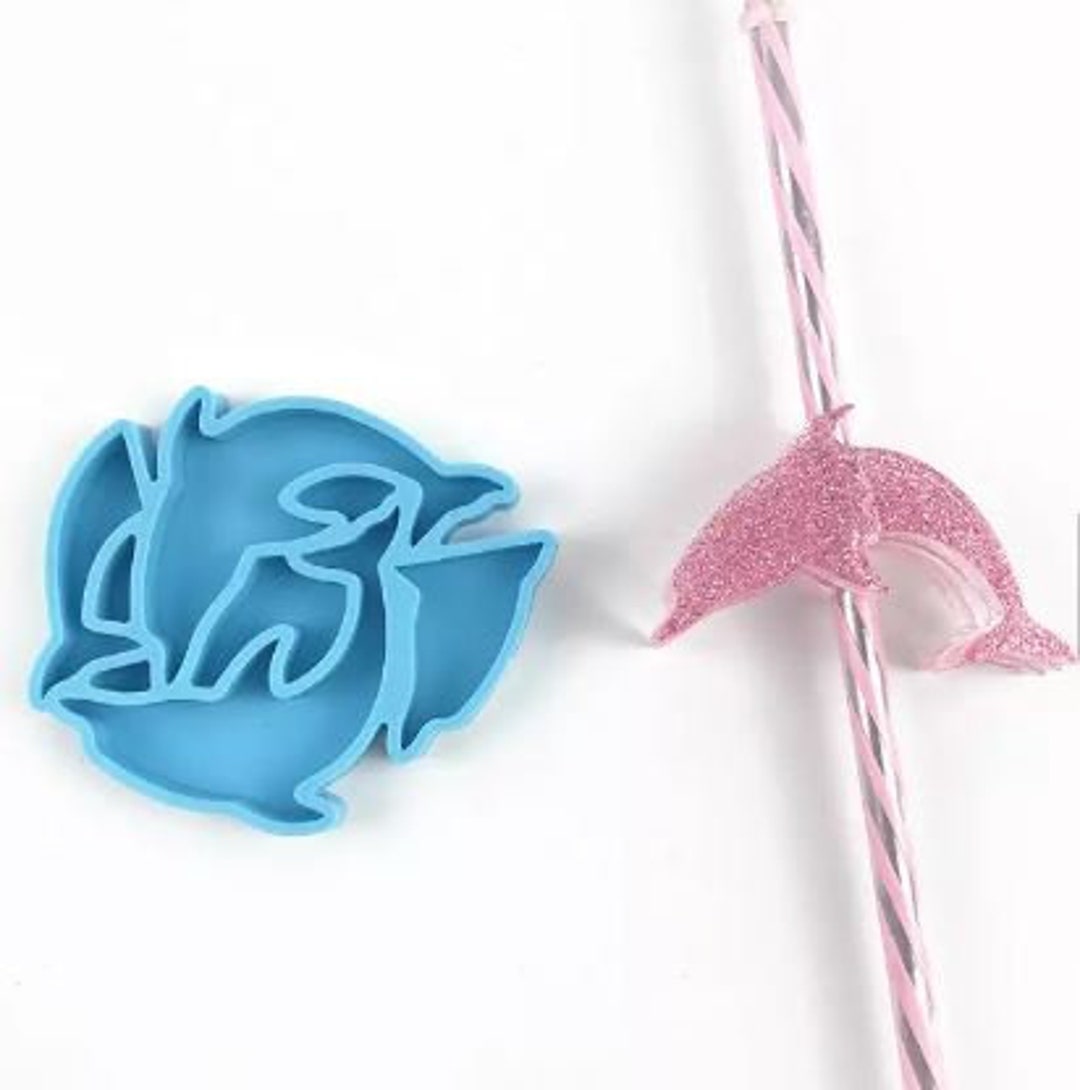 Dolphin Straw Topper Silicone Mold - Etsy
