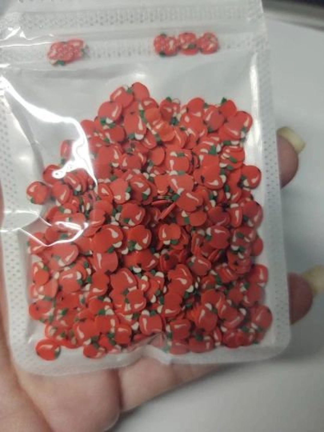 10g/pack Slime DIY Accessories Toys Mini Apple Slices Fruit Slices Nail ...