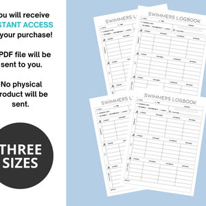 Let's Go Swimming! Printable Logbook | for All Levels of Swimmers - Etsy